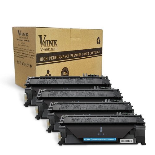 4 Pack HP 80A CF280A Compatible Black Toner Cartridges