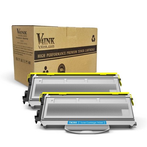v4ink 2 Pack Brother TN360 TN330 Compatible Black Toner Cartridge