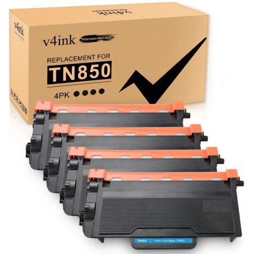Brother TN850 TN820 Compatible Black Toner Cartridge 4 Pack