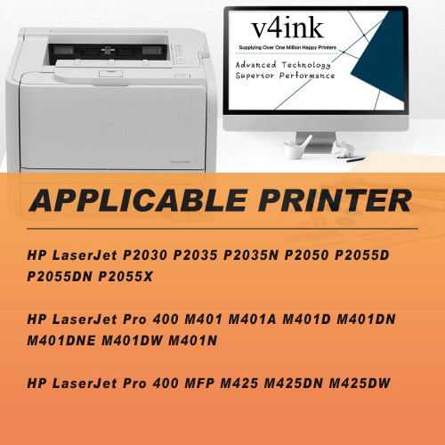 4 Pack Compatible HP 05A 505A Black Toner Cartridge