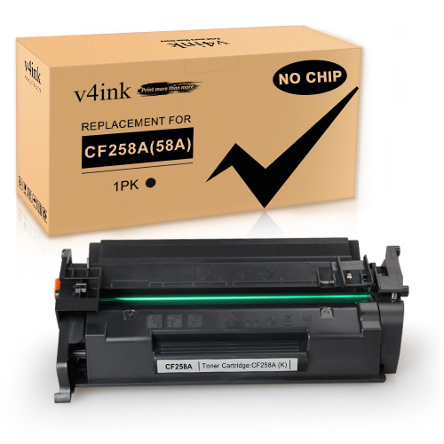 v4ink HP 58A CF258A Compatible Black Toner Cartridge 1 Pack (No Chip) - DIY