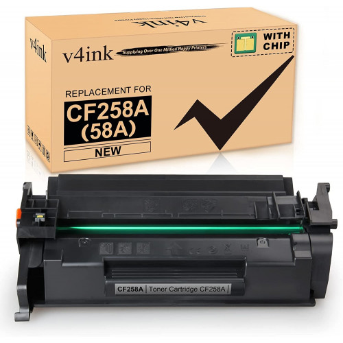 v4ink New Compatible HP 58A CF258A Black Toner Cartridge - 1 Pack (With ...