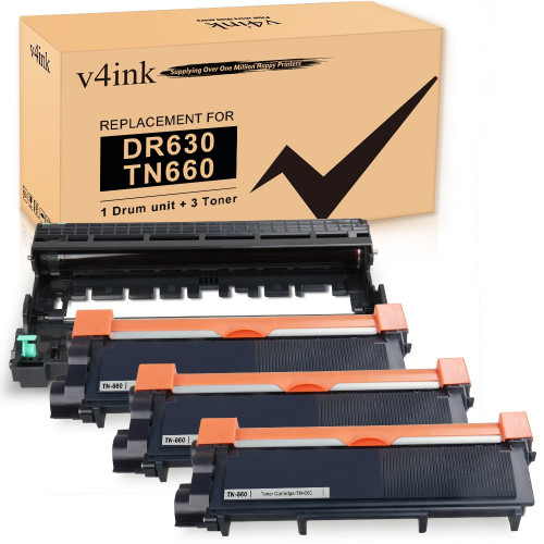 Brother TN660 & DR630 Compatible High Yield 4-Piece Combo Pack