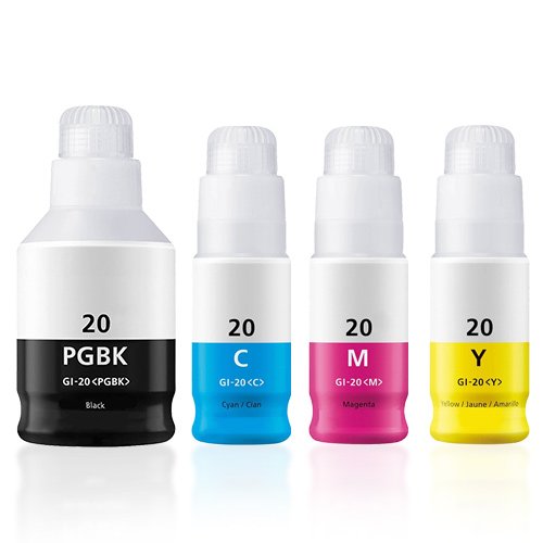 Canon GI-20 Compatible High-Yield ink Cartridges 4-Piece