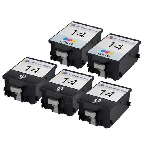 HP 14 Remanufactured Ink Cartridge 5-Piece Combo Pack
