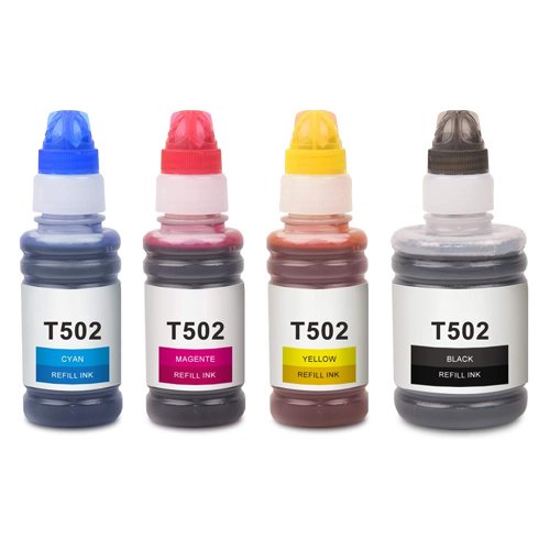 Compatible Epson T502 Ink Bottle 4-Piece Combo Pack