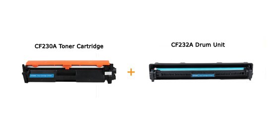 Hp 32A CF232A Compatible Drum Unit (2 Toner + 1 Drum)