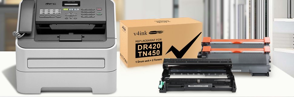 v4ink Brother TN 450 & DR 420 Compatible 3-Piece Combo Pack