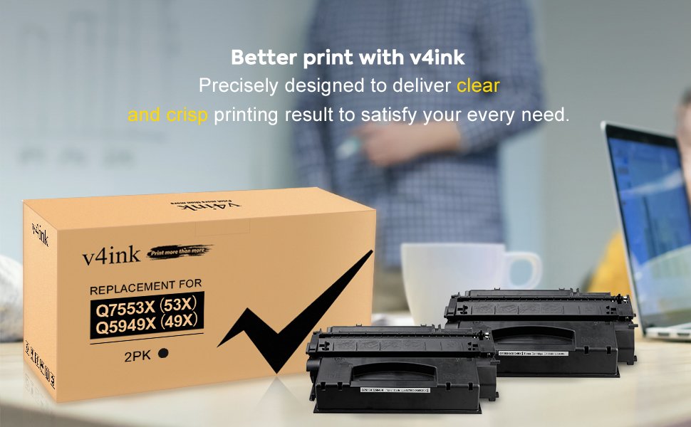 2 Packs Q7553X Compatible High Yield Toner Cartridge
